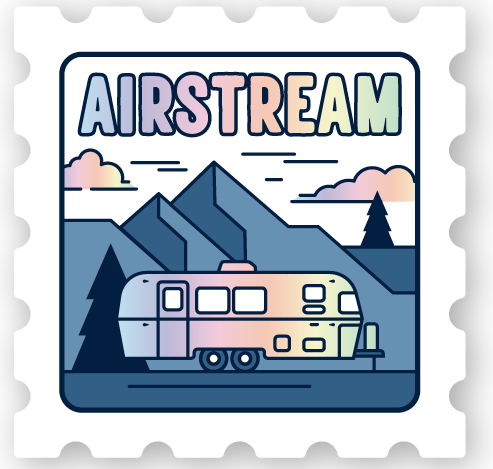 Airstream Holographic Trailer Stamp Sticker – Airstream Supply Company